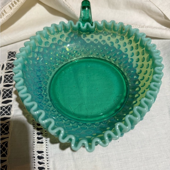 Fenton | Art | Fenton Hob Nail Opalescent Dish Heart Shaped Rare | Poshmark